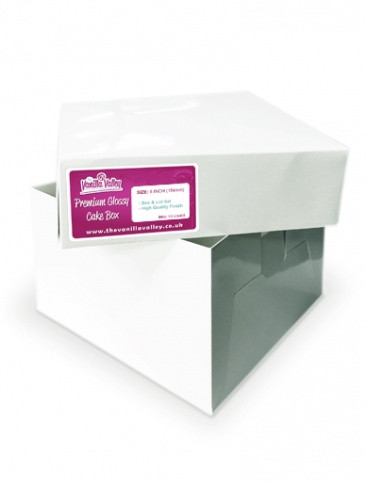 10 Pack Premium White Glossy Cake Boxes Premium Glossy