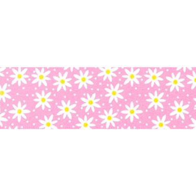 Daisy Chain Ribbon - Pink 25mm