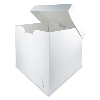 Tall White Cake Box - 16x16x12"
