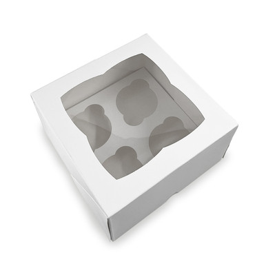 4 Count Cupcake Box - 4" Deep