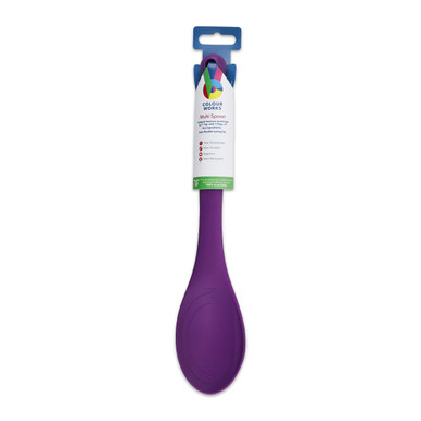 Colourworks - Silicone Cooking Spoon with Measurement Markings - Purple