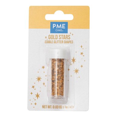 PME Edible Glitter Shapes - Gold Stars