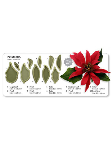 Poinsettia - Set of 10 Cutters