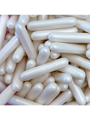 Pearl White Pearlescent Rods by Purple Cupcakes