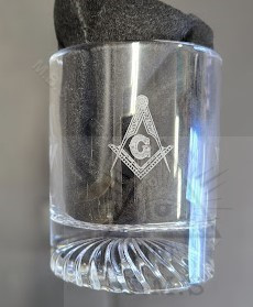 Masonic Whiskey glass