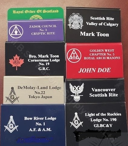 Masonic Magnetic Back Name Badge