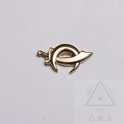 Lapel Pin Shriner Crossed Sword & Cresent - Masonic Supply Shop Canada