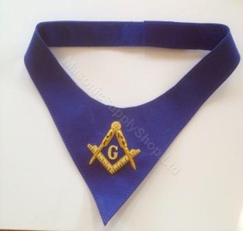 Royal Blue Masonic Cravat Hand Embroidered - Masonic Supply Shop Canada
