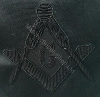 Black on Black Masonic Cravat - Masonic Supply Shop Canada