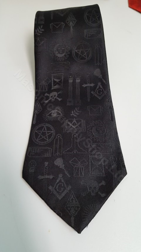 Masonic Black Symbolic Tie