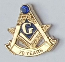 Masonic 70 Year Membership Lapel Pin