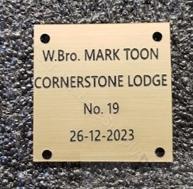 Custom Size Name Plate - Masonic Supply Shop Canada