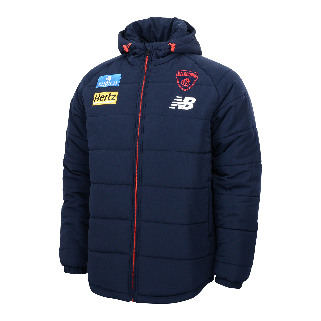 Melbourne Demons Womens Longline Puffer Jacket - Melbourne Football Club