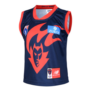 Melbourne Demons NB Youth Retro Flamehead Guernsey - Melbourne Football ...