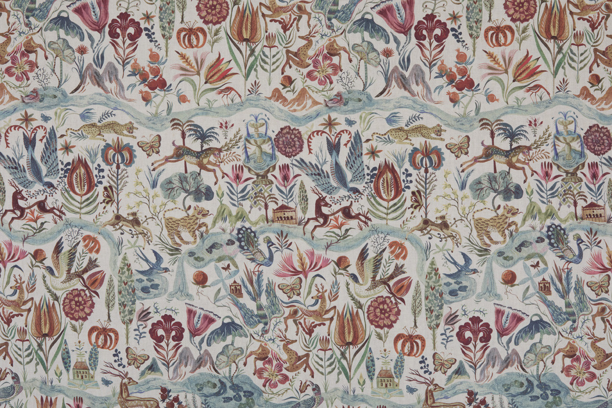 Olaf Hajek River of Joy Print | Linen Fabric & Wallpaper