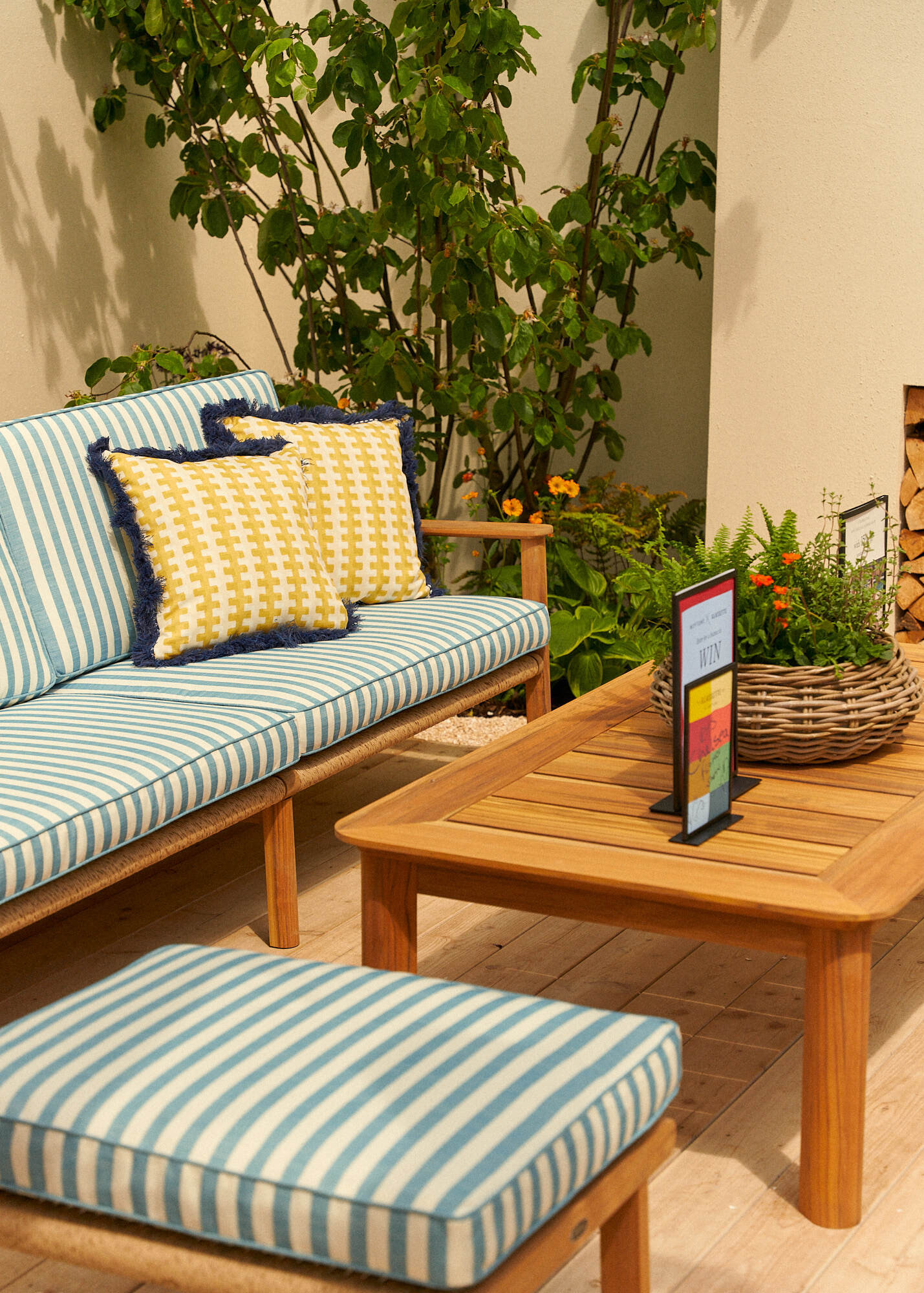 Raya PERENNIALS® Performance Weave | Outdoor Striped Fabric by ...