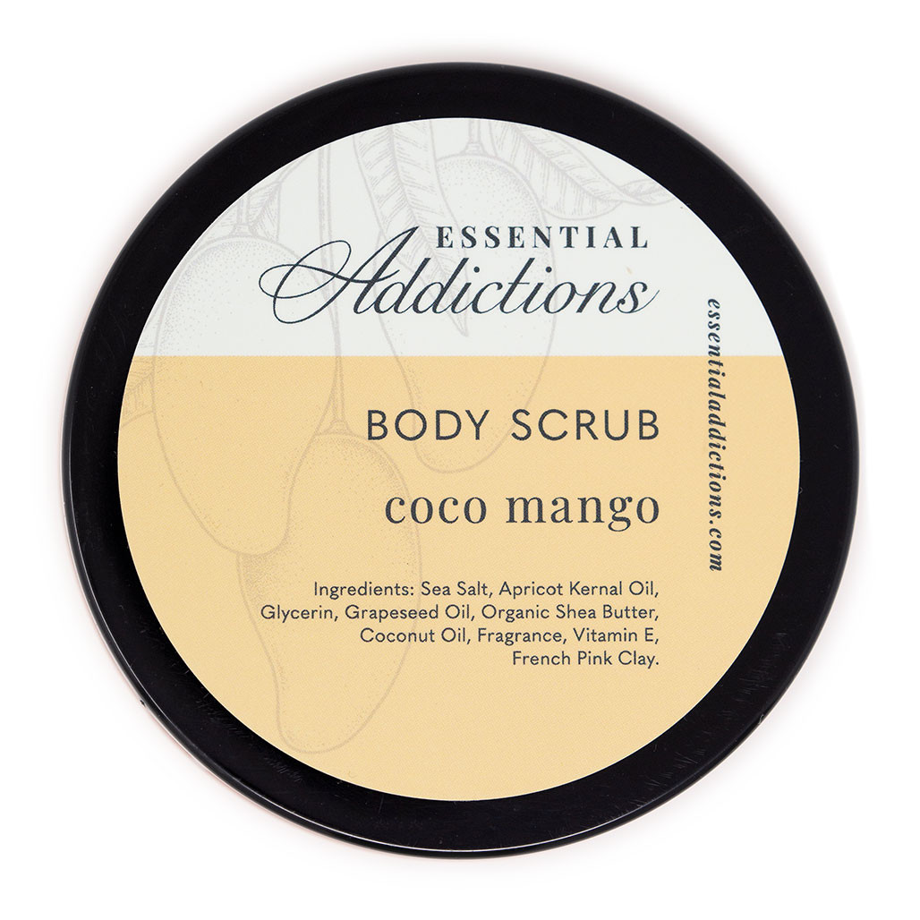 Coco Mango Body Scrub natural salt scrub with coconut and mango