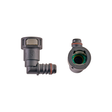 IAG 1/2" SAE Quick Connect Female to 1/2" Hose Barb Right Angled (90 ...