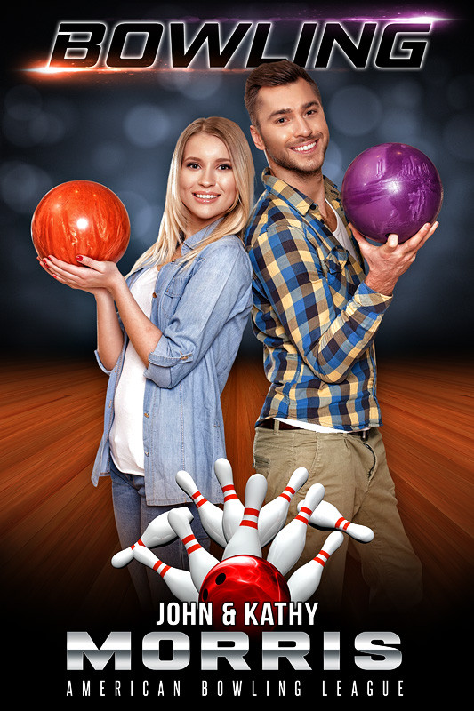 Player Banner Sports Photo Template - Bowling - Photoshop Layered ...