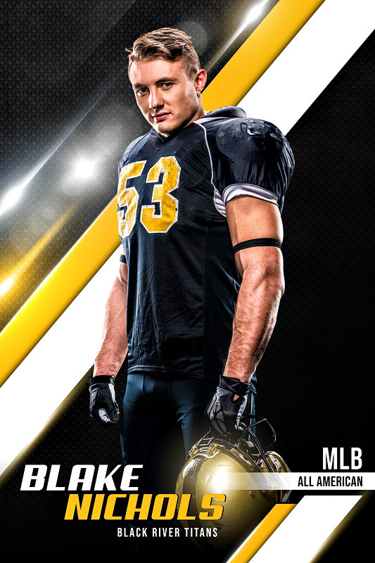 Player Banner Sports Photo Template - Slant - Photoshop Layered Sports ...