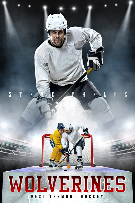 Player Banner Sports Photo Template - Hockey Uprise