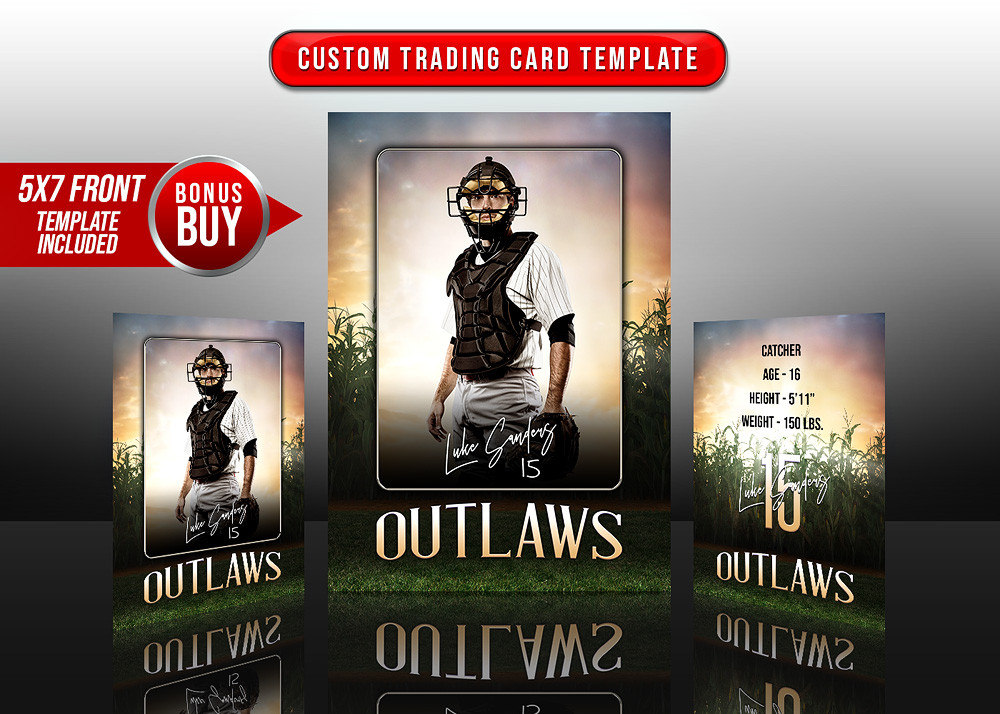 Multi-Sport Custom Trading Cards and 5x7 Template - Field of Dreams