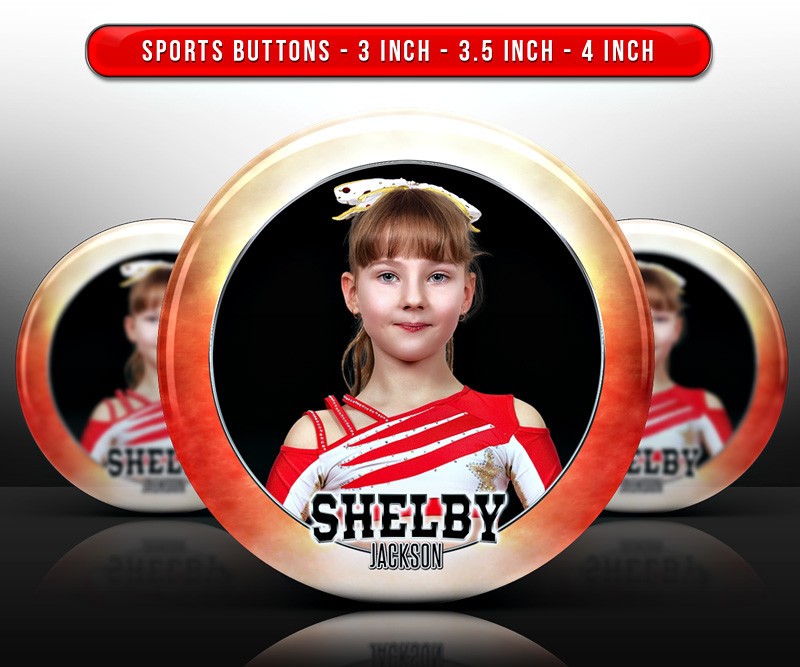 Custom Sports Photo Buttons - Escape