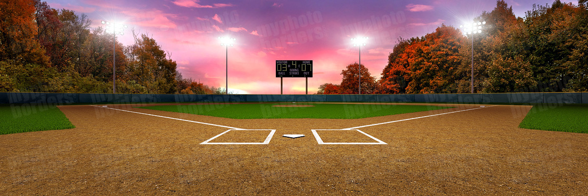 Digital Sports Background - Baseball Park - Panoramic