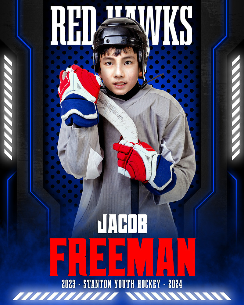 16x20 Multi-Sport Photoshop Layered Photo Template - LED Glow ...
