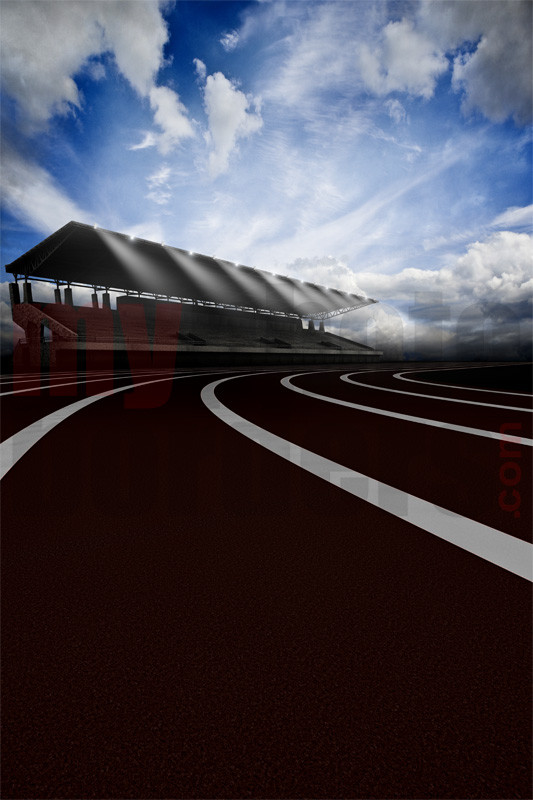 Digital Sports Background - Track Sunrise
