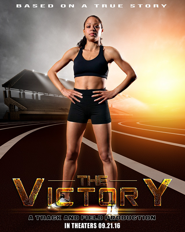 Sports Poster Photo Template For Track And Field - Track Sunrise