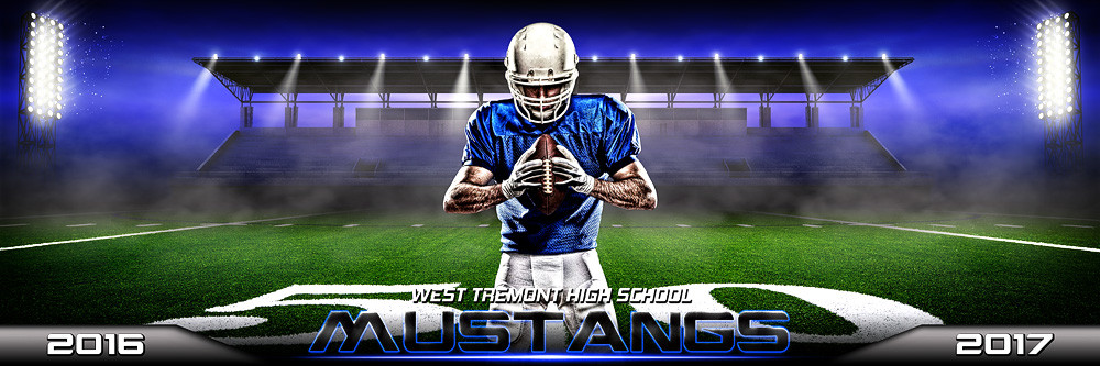 Panoramic Sports Team Banner Photo Template - Prime Time Football