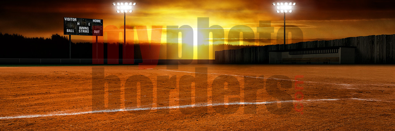 Digital Sports Background - Ball Field - Panoramic