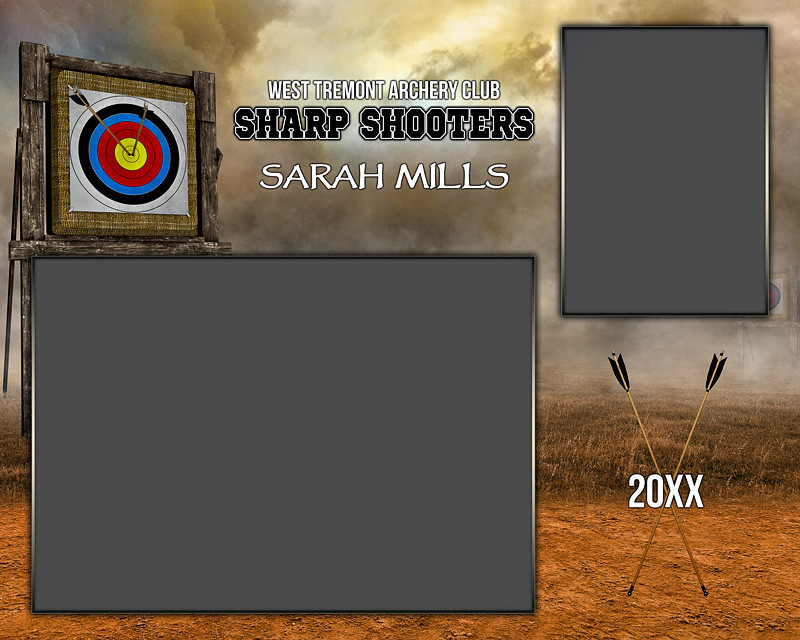 Archery Memory Mate Photo Template - Archery Range