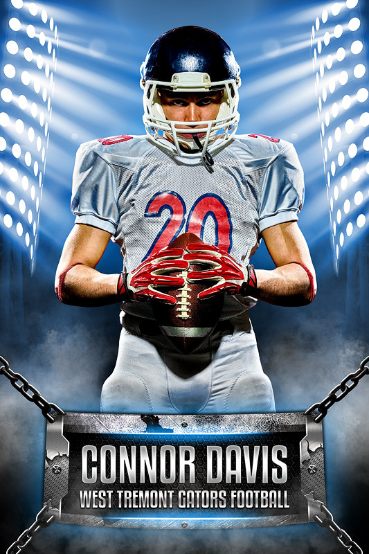 Player Banner Sports Photo Template - Chained - Photoshop Layered ...