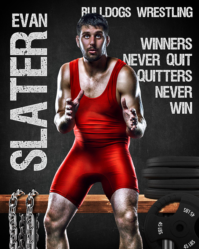 Sports Poster Photo Template For Wrestling - Custom Photoshop Layered ...