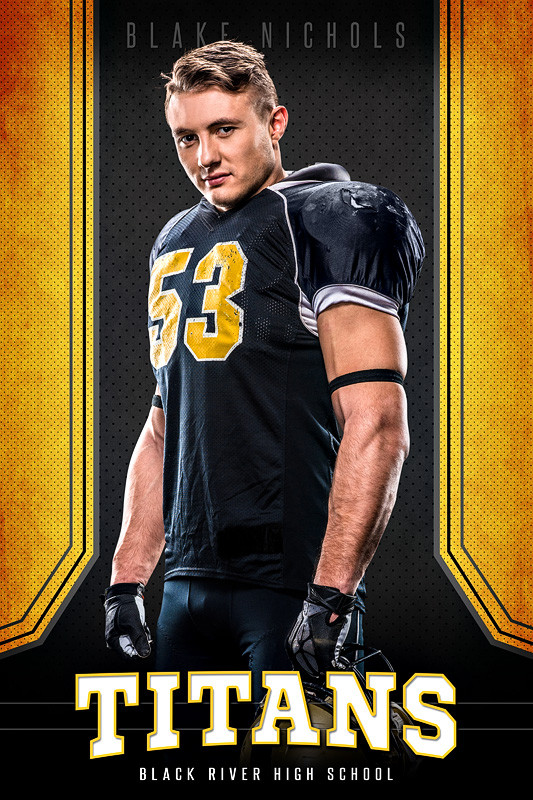 Multi-Sport Photo Template - Connect - Photoshop Layered Sports Template