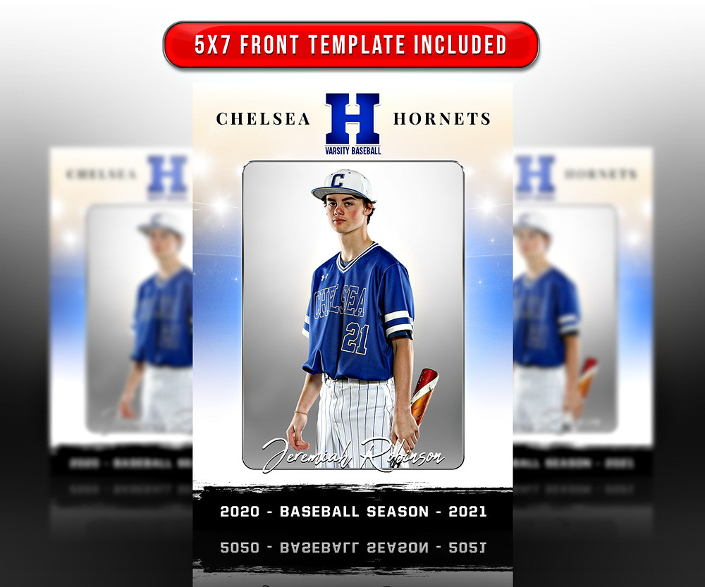 Multi-Sport Custom Trading Cards and 5x7 Template - Intensity