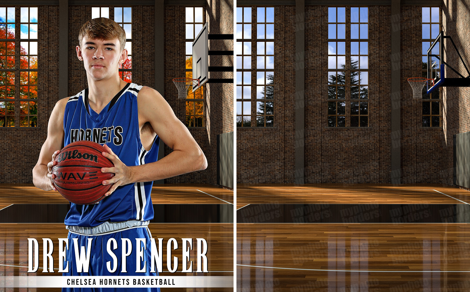 Sports Poster Photo Template For Basketball - Custom Photoshop Layered ...