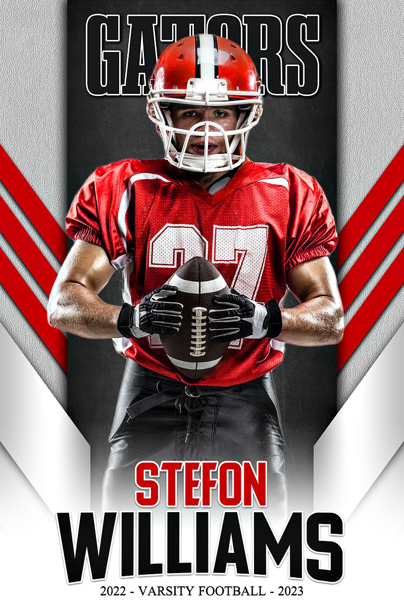 Multi-Sport Photo Template - Slanted Edges - Photoshop Layered Sports ...
