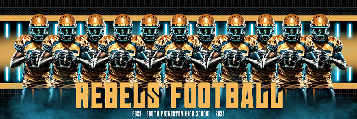 Panoramic Team Banner Photo Template - Light Up - Multi-Sport Photoshop ...