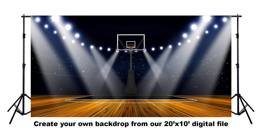 Digital Sports Background - Basketball Arena