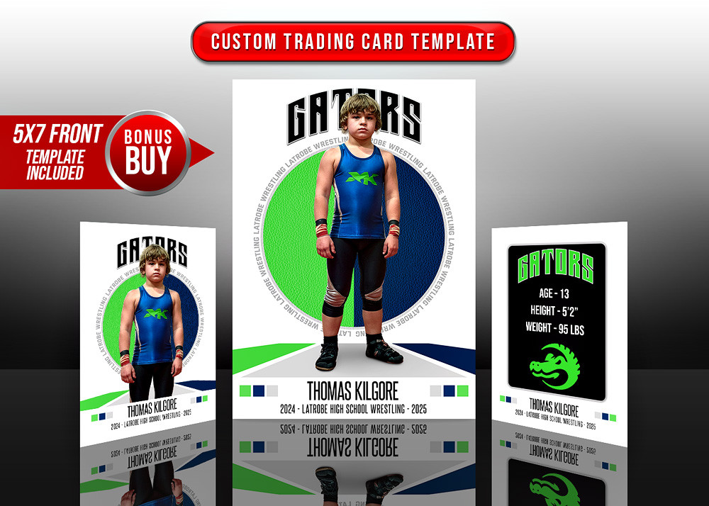 Multi-Sport Custom Trading Cards and 5x7 Template - On The Spo