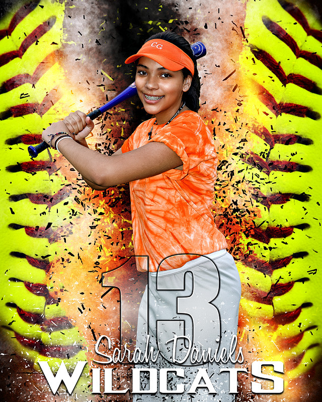 Sports Poster Photo Template For Softball - Softball Inferno