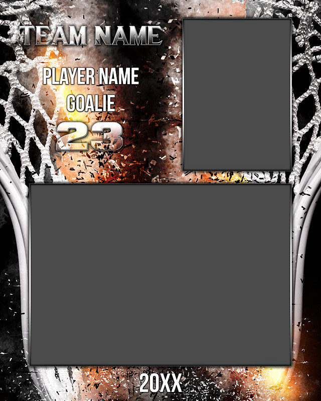 Lacrosse Memory Mate Photo Template - Inferno Series
