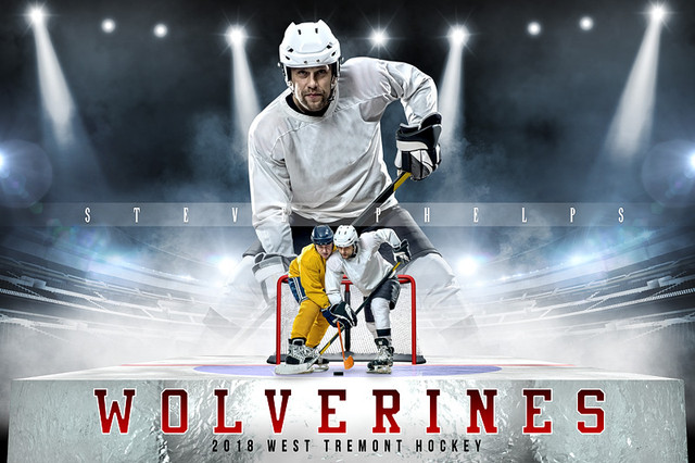 Player & Team Banner Sports Photo Template - Hockey Uprise