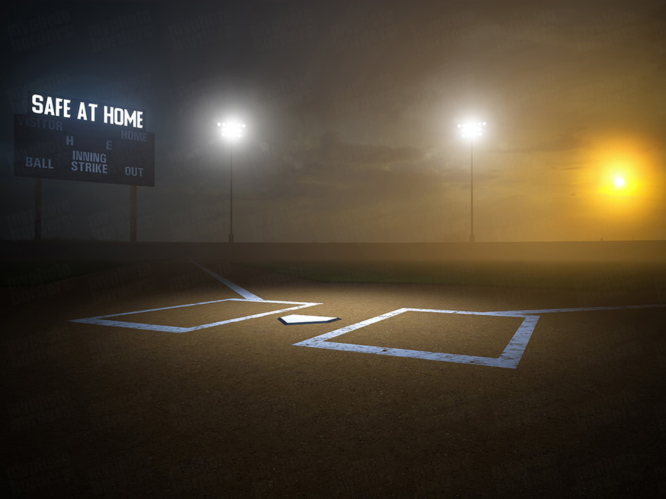 18x24 Yard Sign Background - Safe At Home - Baseball