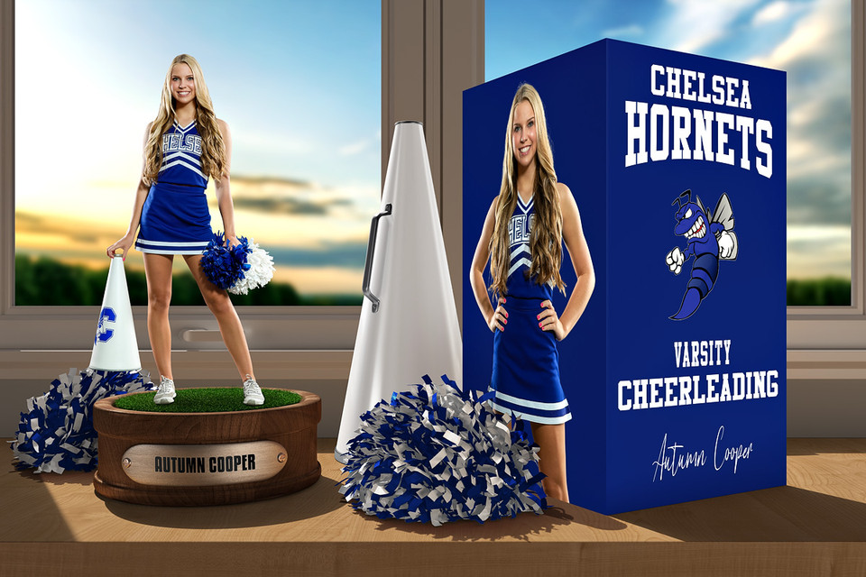 Player Banner Sports Photo Template - Cheerleading Display