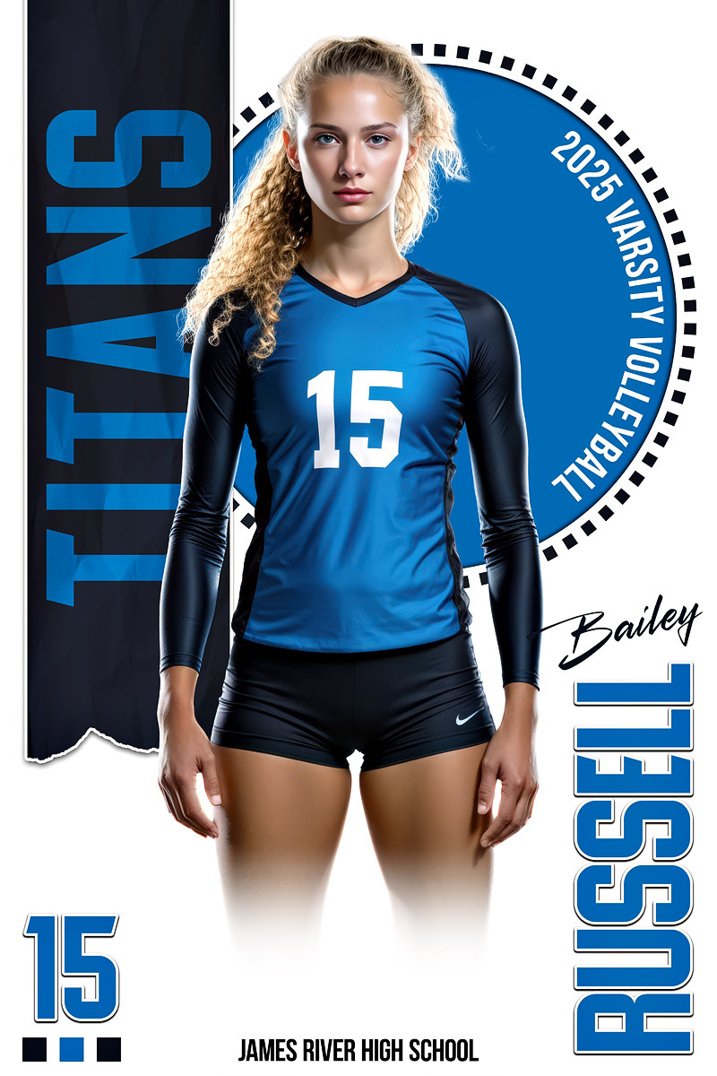 Player Banner Sports Photo Template - Bailey
