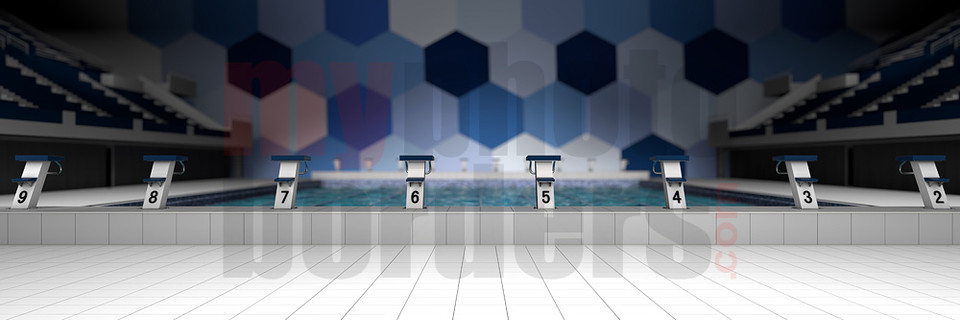 Digital Sports Background - Swim Meet - Panoramic